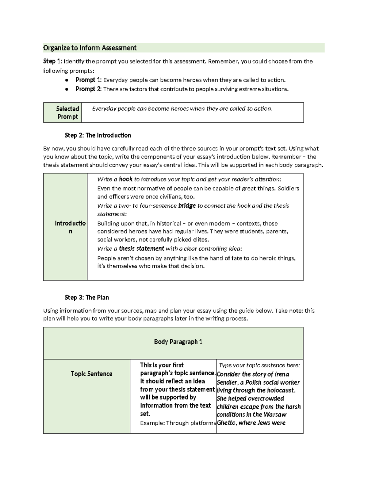 Organize To Inform English Assignment. - Organize to Inform Assessment ...