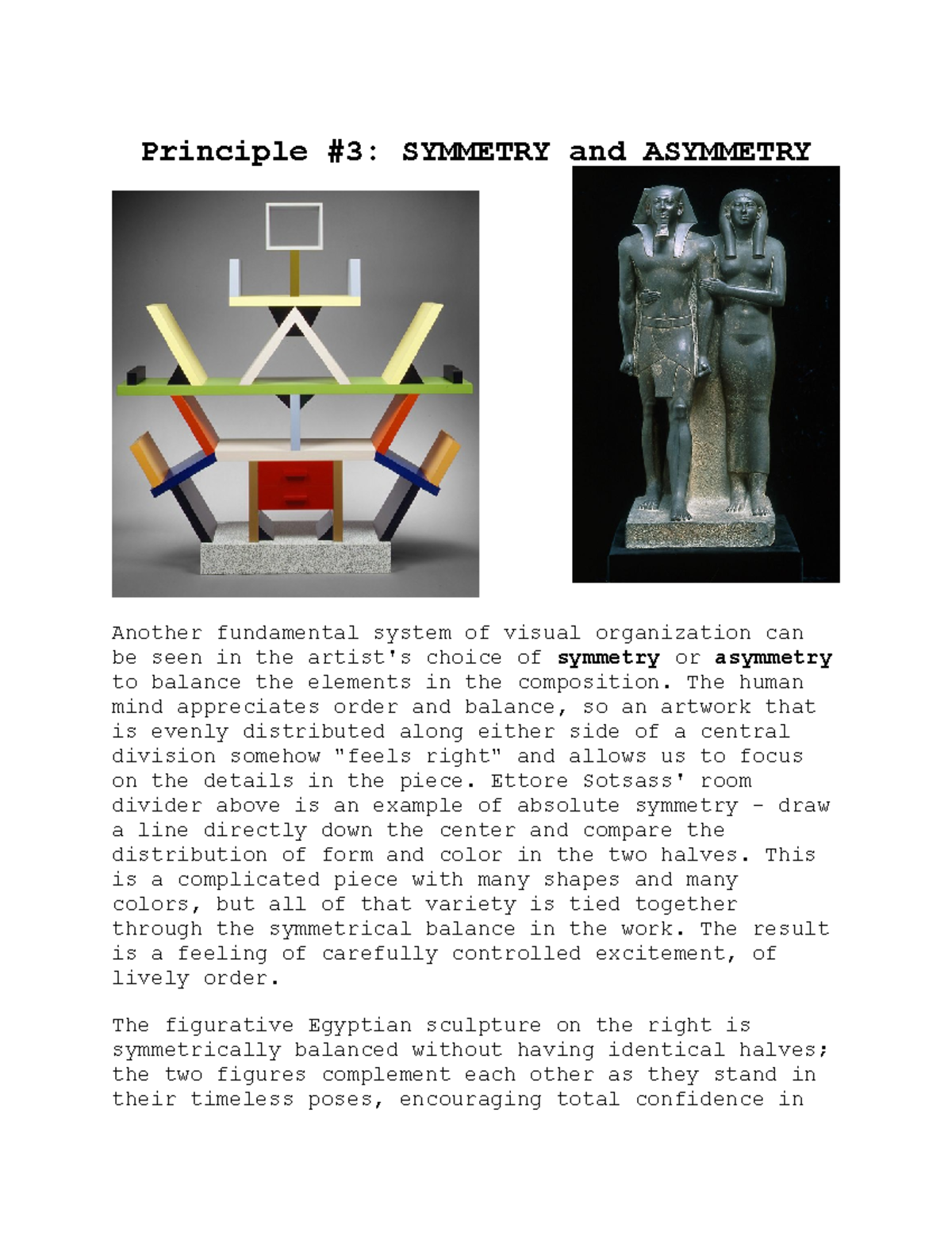 Principle 3 Symmetry and Asymmetry - Principle #3: SYMMETRY and ...