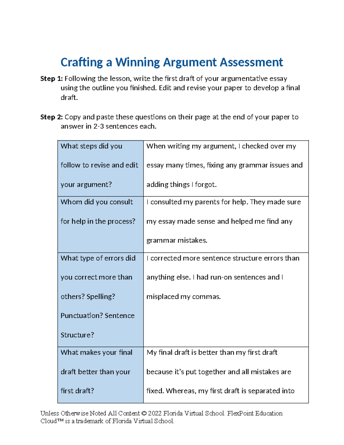04.06 Crafting a Winning Argument - Crafting a Winning Argument ...