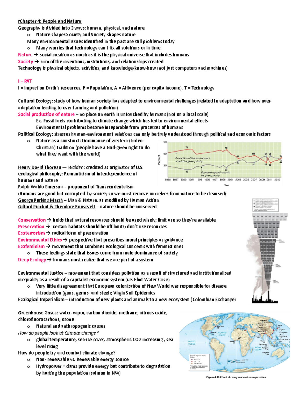Geography 201 Test 2 - Chapter 4-6 - rChapter 4: People and Nature ...