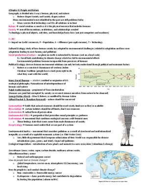 GEOG Chapter 2 note - GEOG Chapter 2 notes 2: Physical Geography and ...