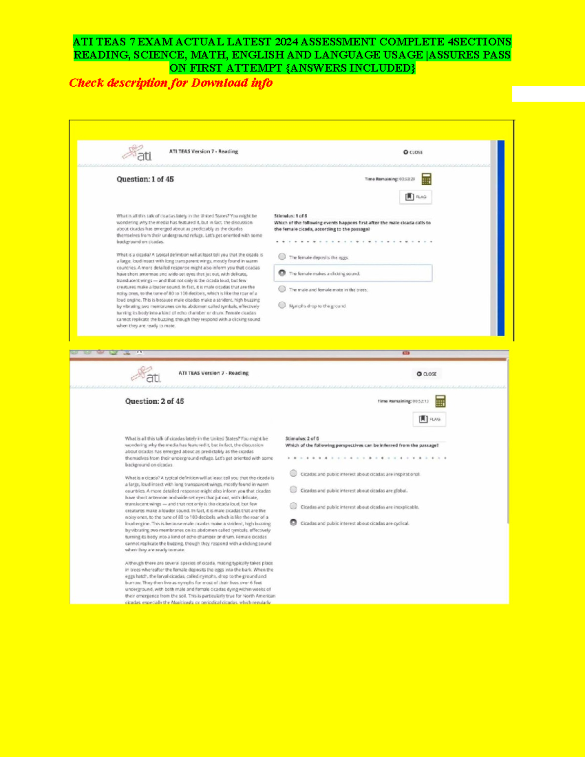 ATI TEAS 7 Complete Exam Bundle Comprehensive Review with Real Practice ...