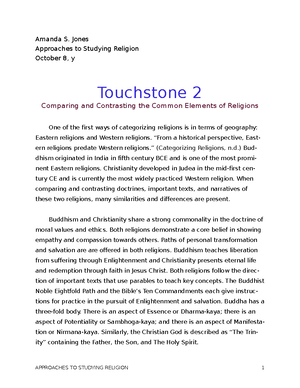 Touchstone 3 religions essay - Elizabeth Thacker Sophia Learning ...
