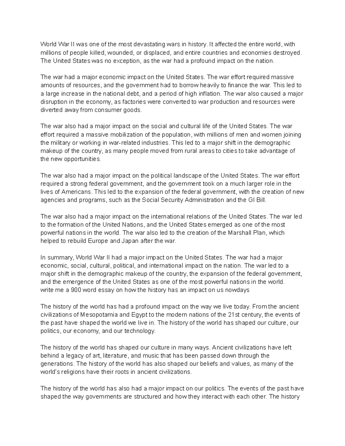 The impact of world war2 - World War II was one of the most devastating ...