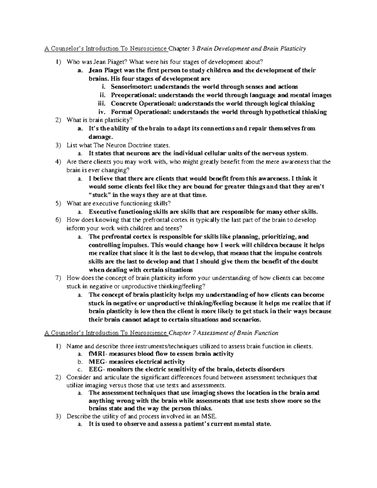 Week 4 Neuroscience - A Counselor’s Introduction To Neuroscience ...