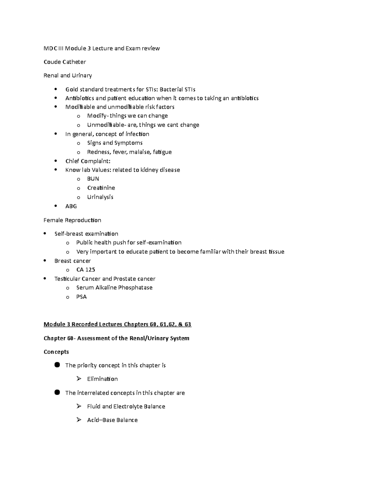 MDC III Module 3 Lecture Notes and Exam review - MDC Module 3 Lecture ...