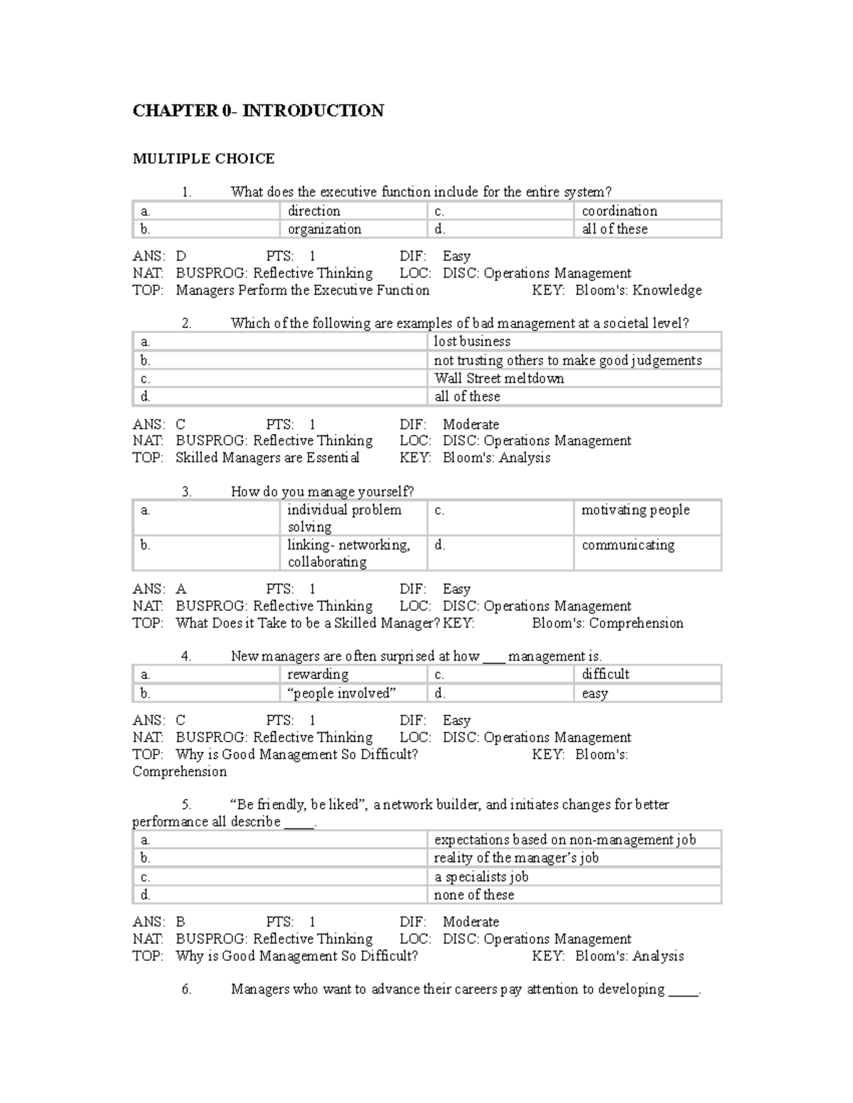 Building management skills an action first approach test bank - CHAPTER ...