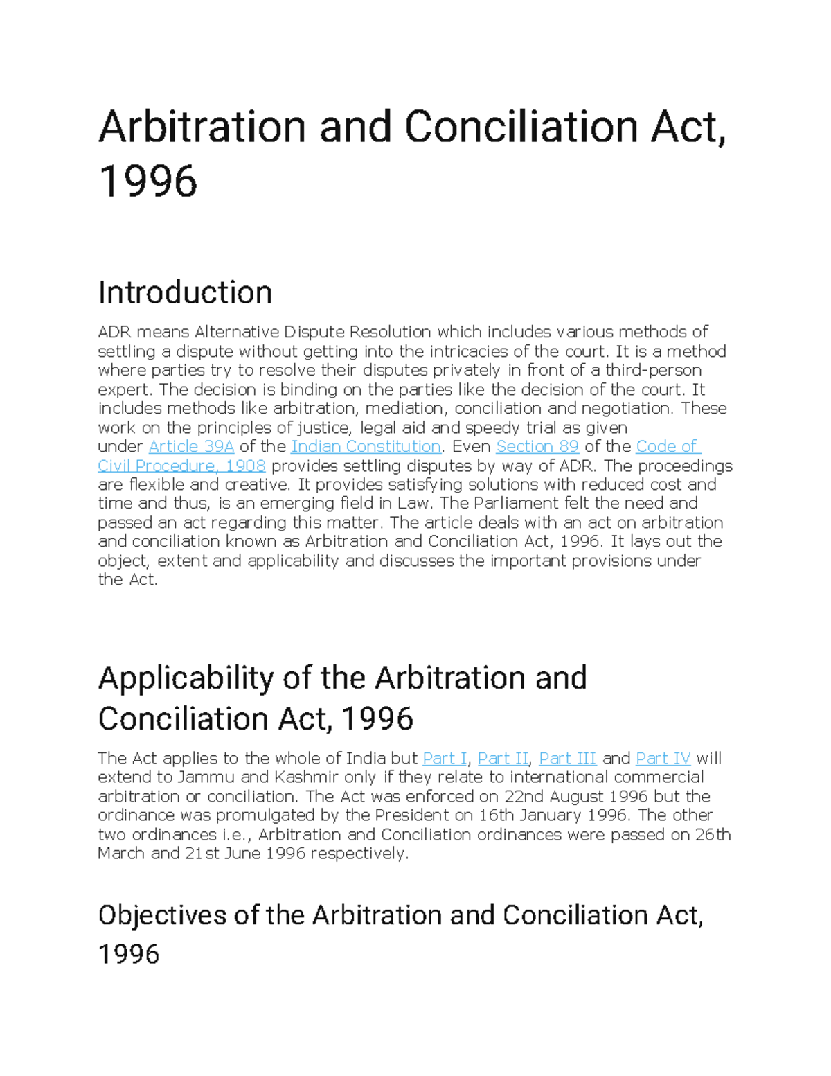 Arbitration and Conciliation Act - Arbitration and Conciliation Act ...
