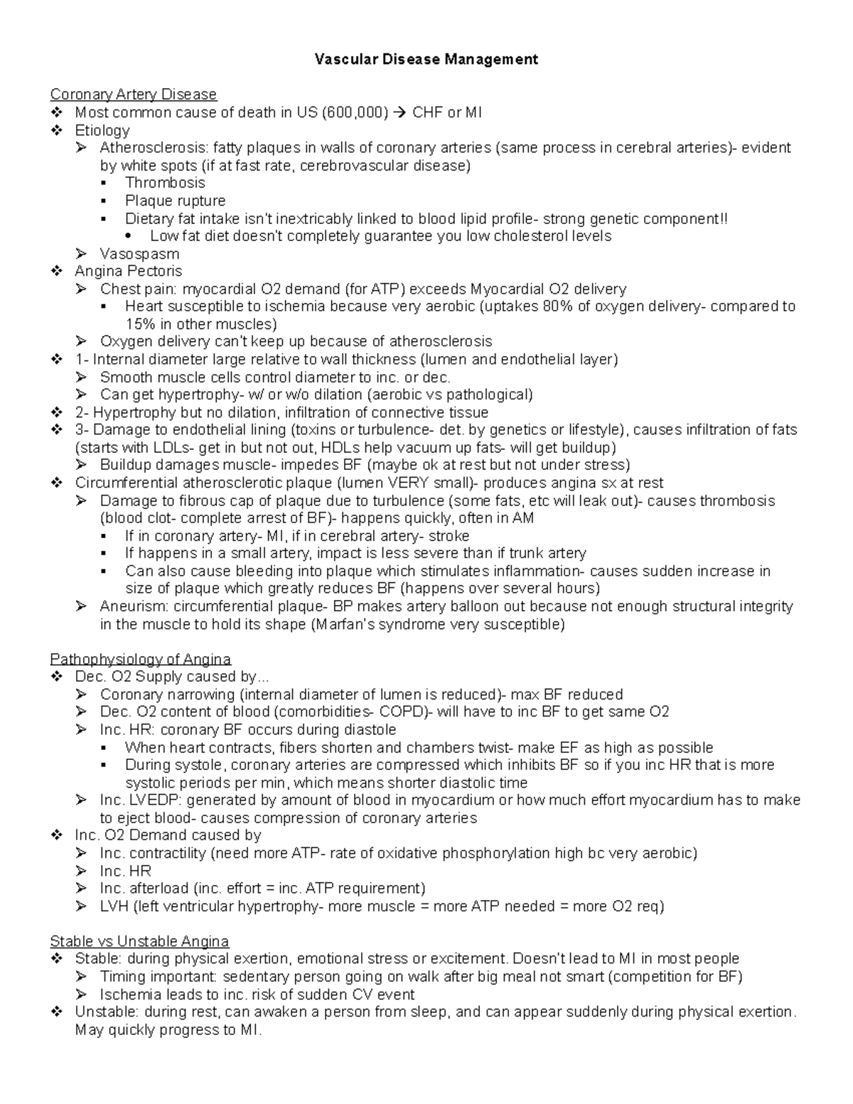 Vascular Disease Management - Vascular Disease Management Coronary ...