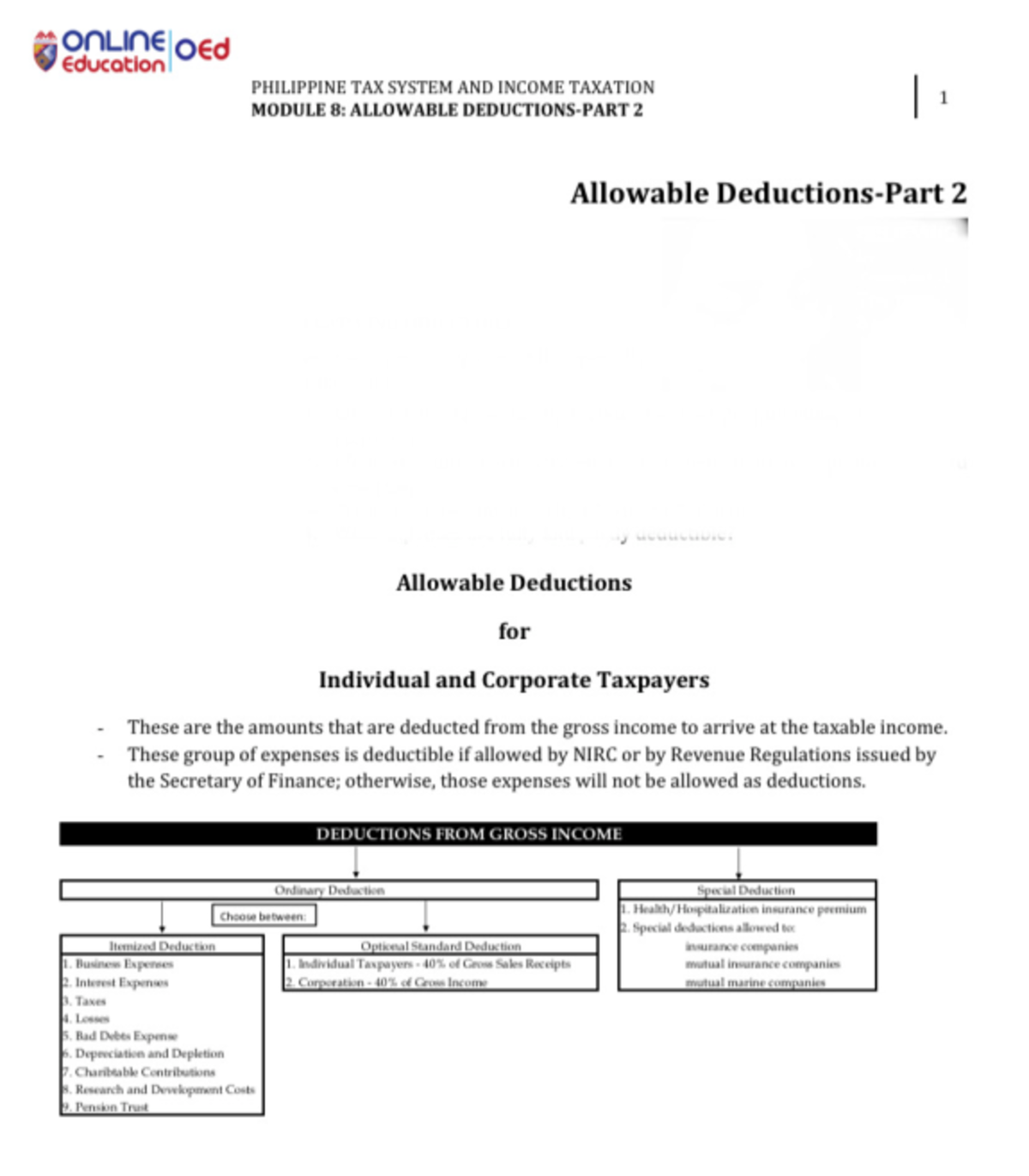 Module 8 - bamm6202a - Philippine Tax System and Income Taxation - Studocu