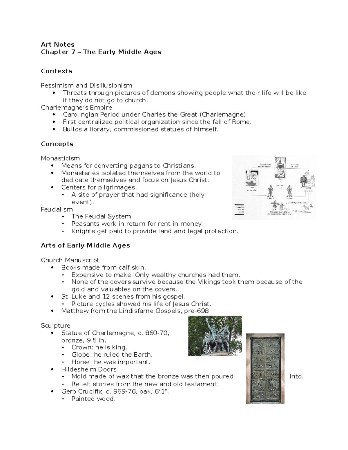 Chapter 7 The Early MIddle Ages - Art Notes Chapter 7 The Early Middle ...