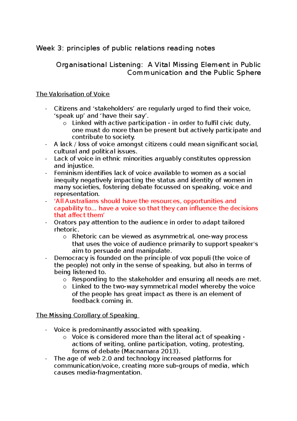 WEEK 3 Principles OF PR Notes - Week 3: principles of public relations ...