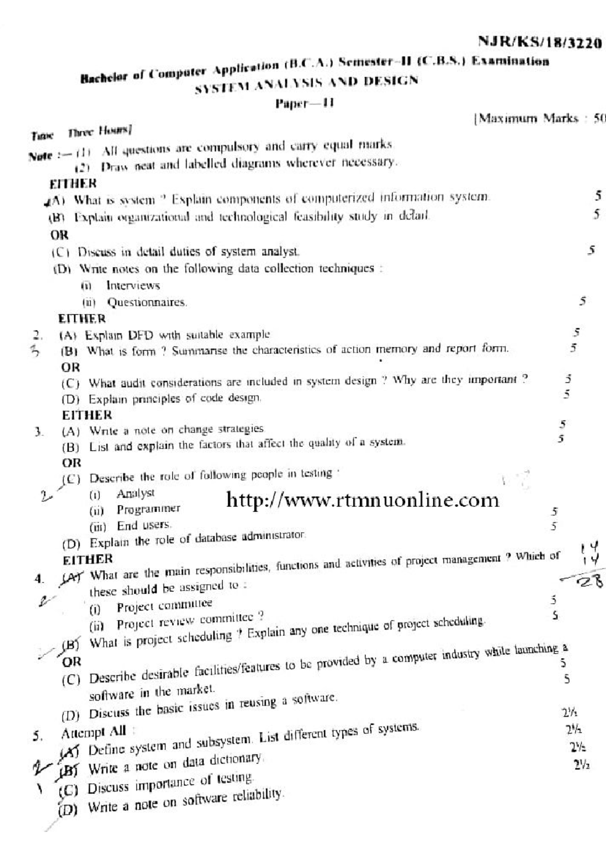 Bca 2 sem system analysis and design 2018 - Bachelor of Computer ...