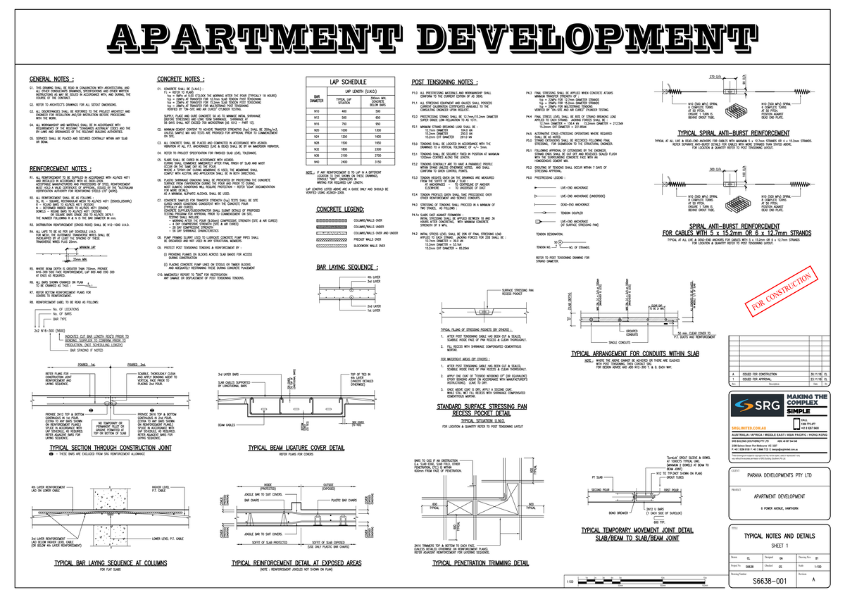 Sample Technical drawings for concrete building - APARTMENT DEVELOPMENT ...