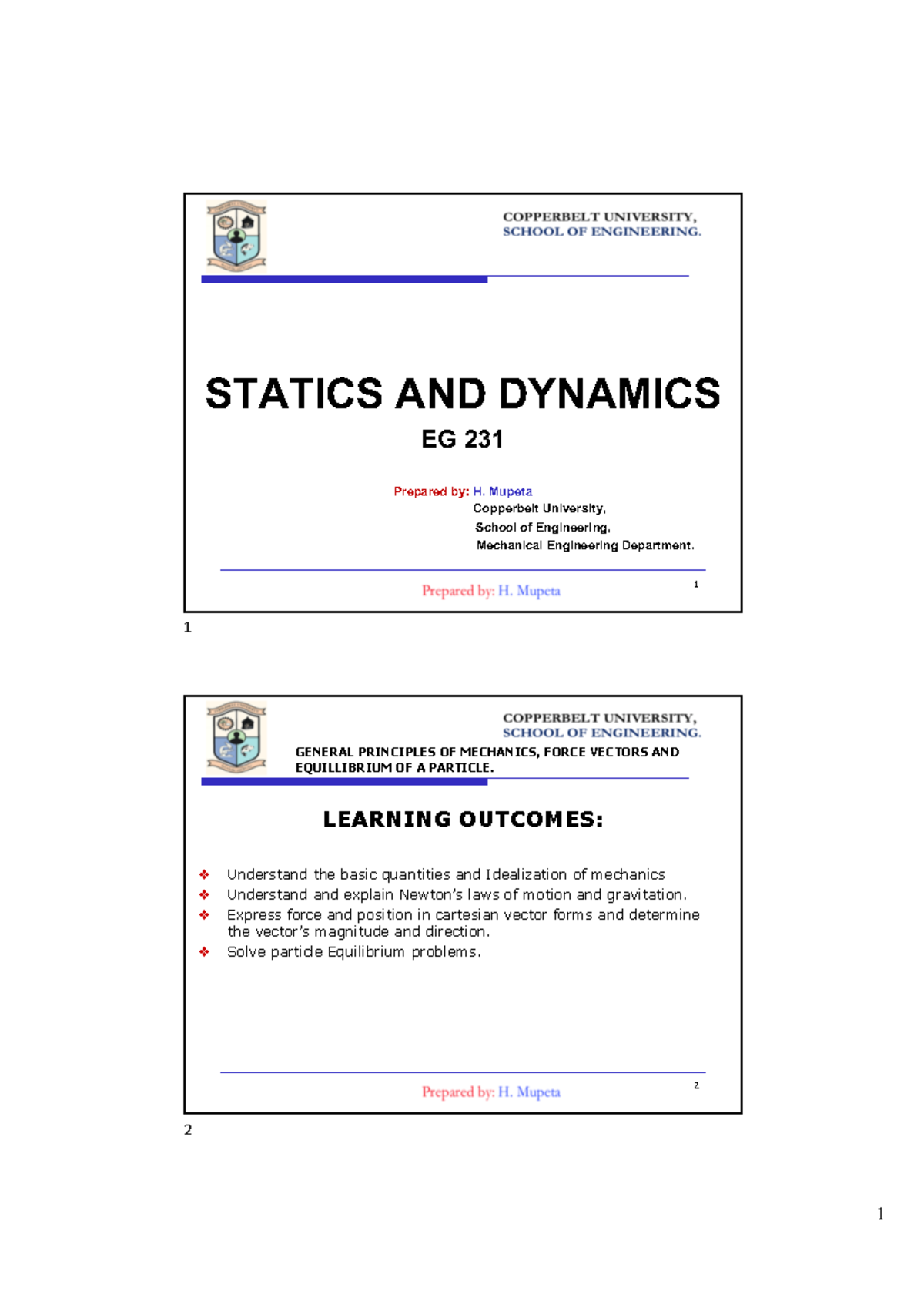 Eg 231 Lecture 1 2020 Warning Tt Undefined Function 32 1 Statics And Dynamics Eg 231