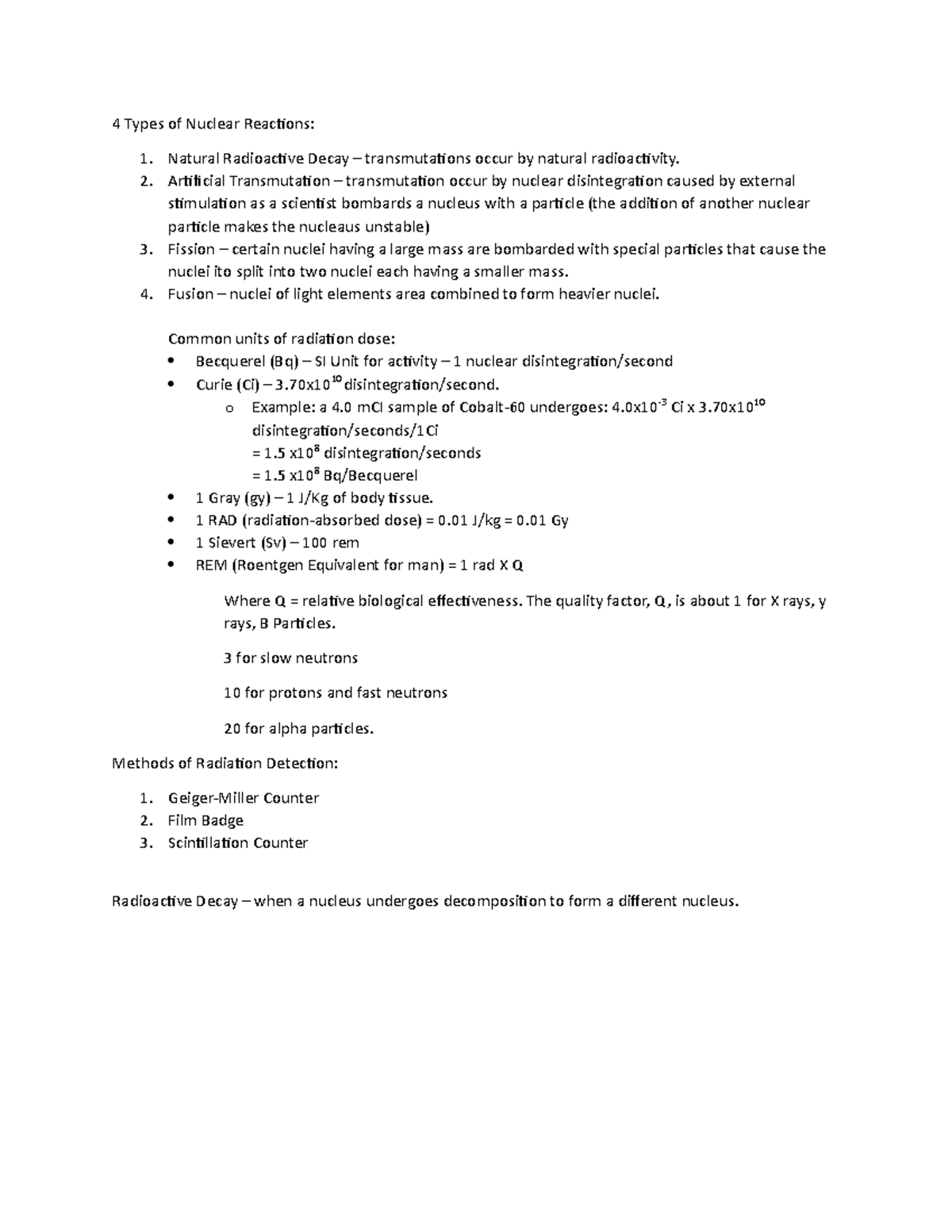 4 Types of Nuclear Reactions - 4 Types of Nuclear Reacions: Natural ...
