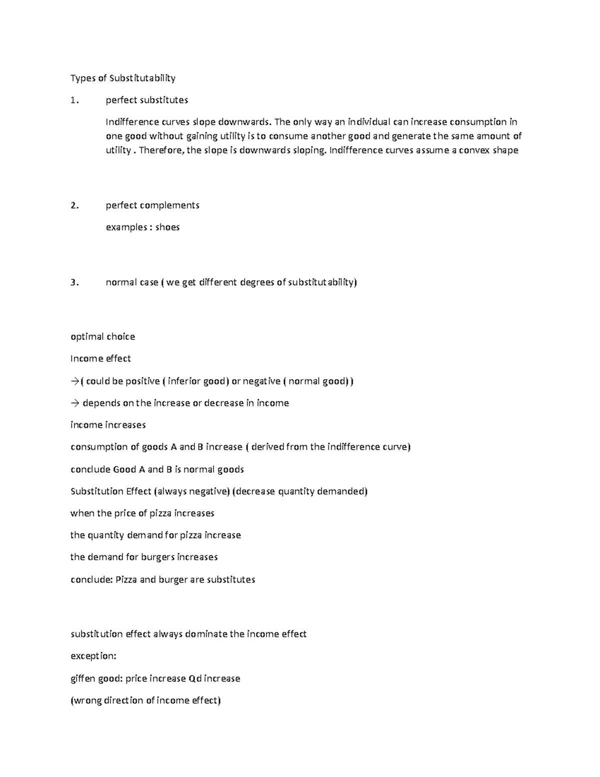 Econ 102 week5 types of substitutability - Types of Substitutability ...