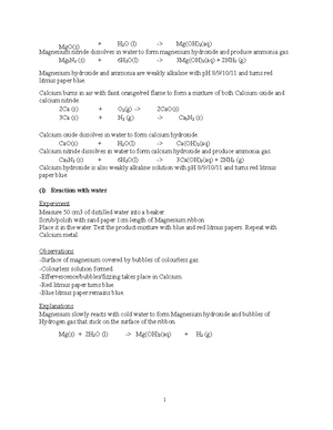 Types of Chemical Reactions Notes - Studocu