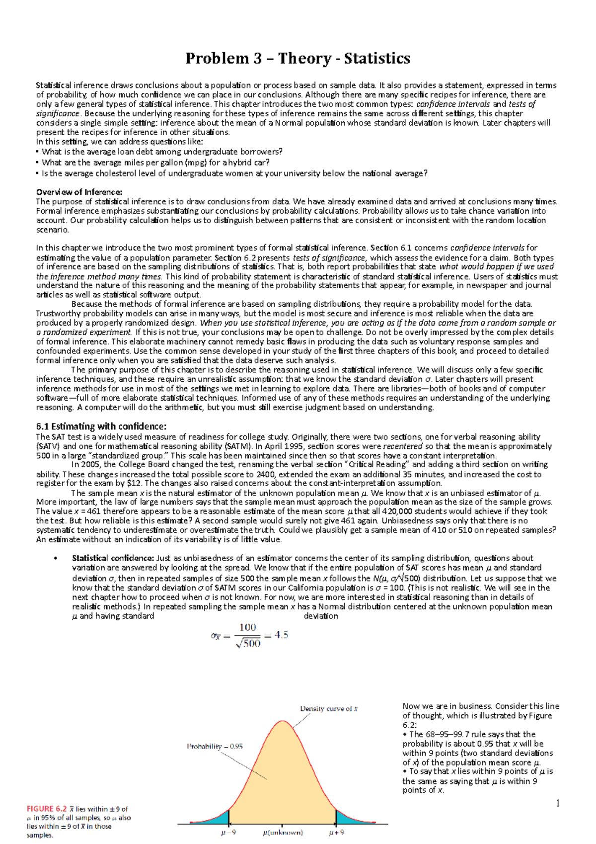 Problem 3 Theory - Problem 3 – Theory - Statistics Statistical ...