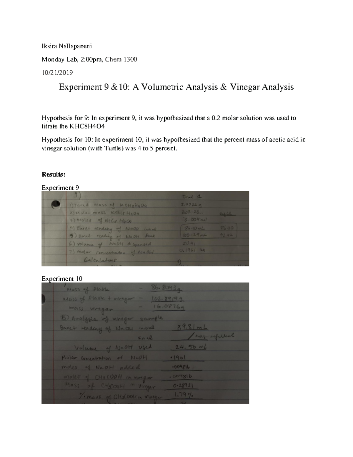 9 and 10 - Lab report - Warning: TT: undefined function: 32 Iksita ...