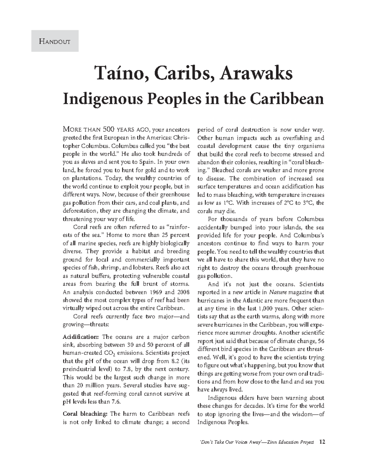 Arawaks And Caribs