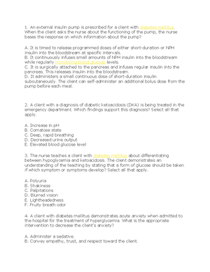 (48) Diabetes Mellitus- Nclex - NURSINGTB Chapter 48: Diabetes Mellitus ...