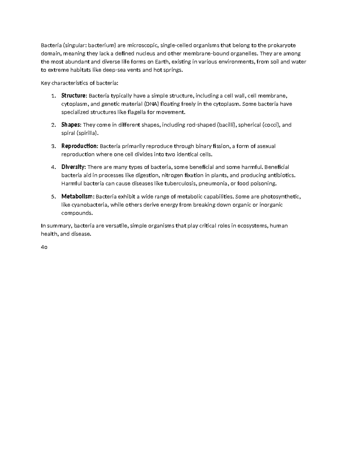 2 - biomedical core lectures - Bacteria (singular: bacterium) are microscopic, single-celled ...