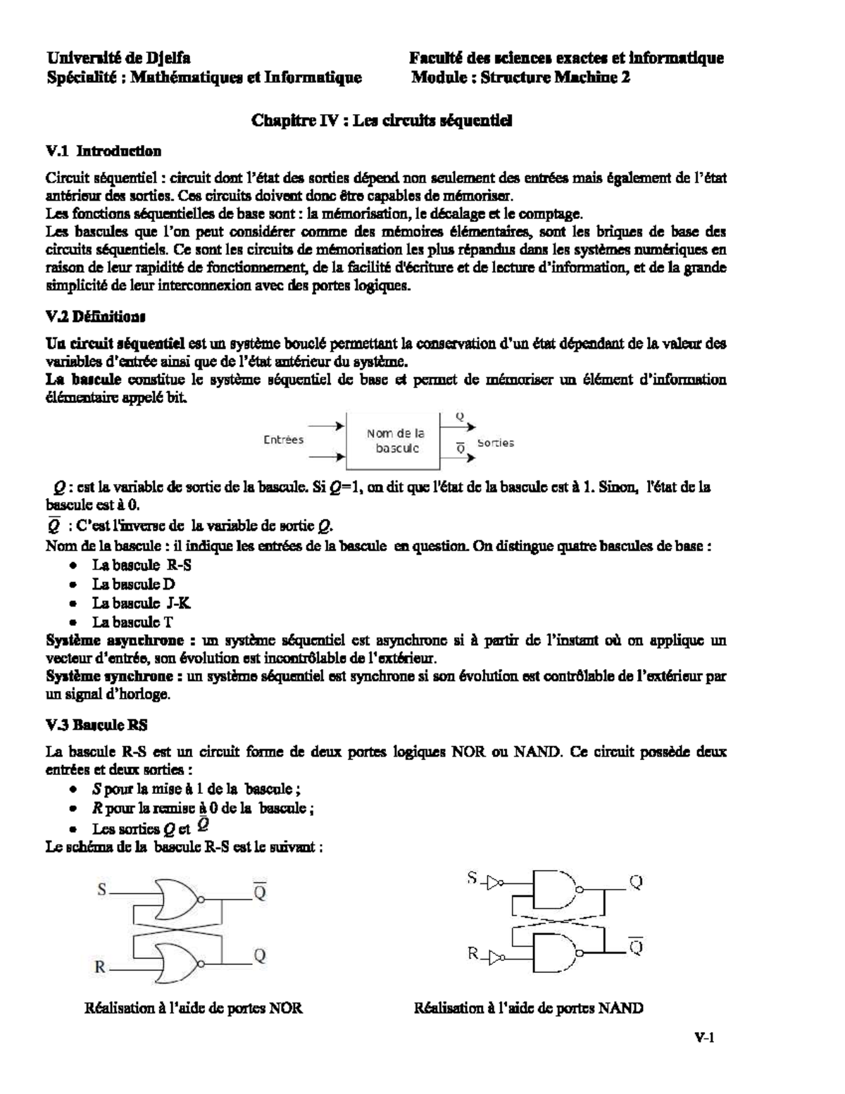 Chapitre 4 Structure Machine 2 - Biophysics - Studocu