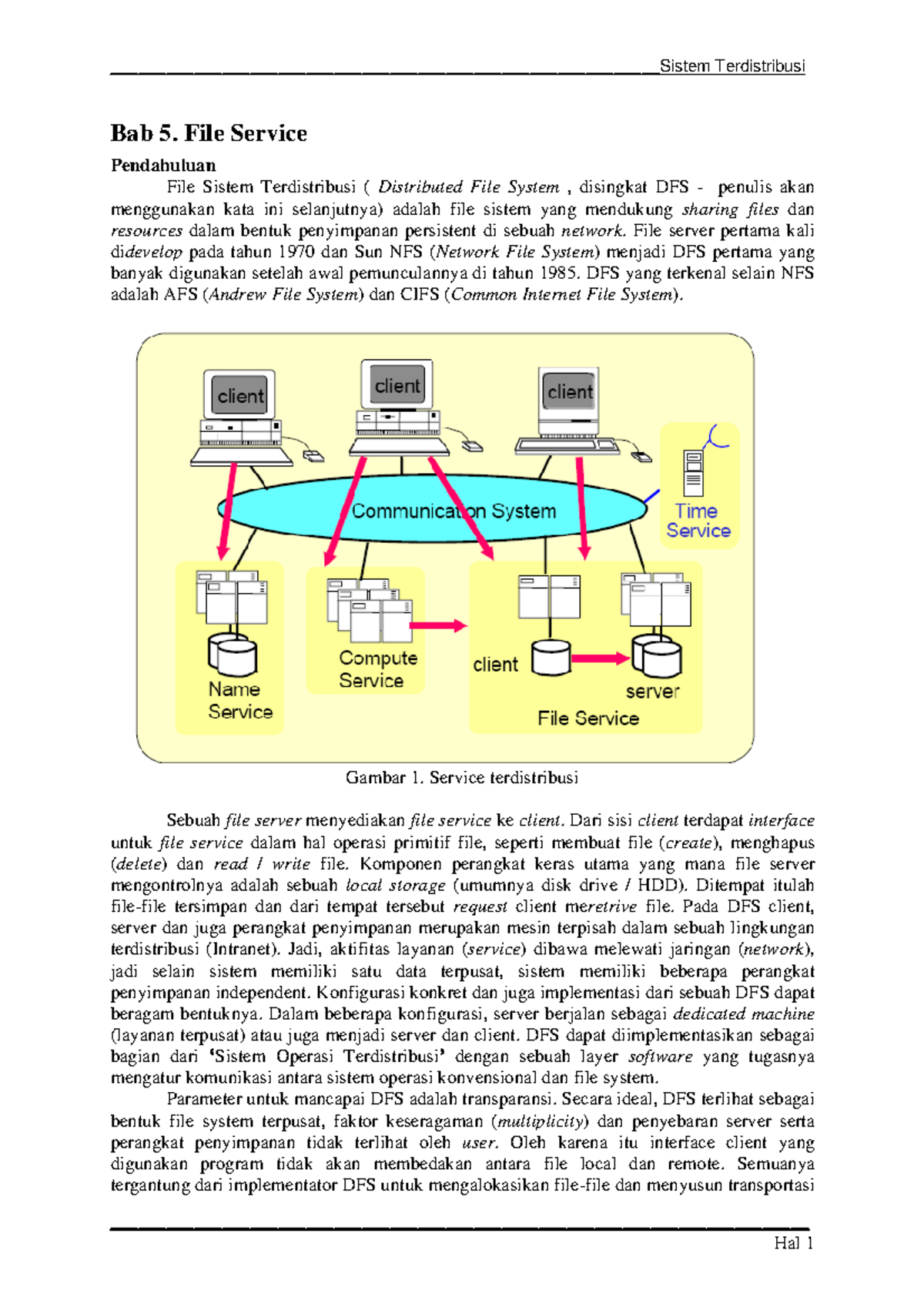 5 File Service - Distributed systems course from Mrs. Devi Indriani - - Studocu