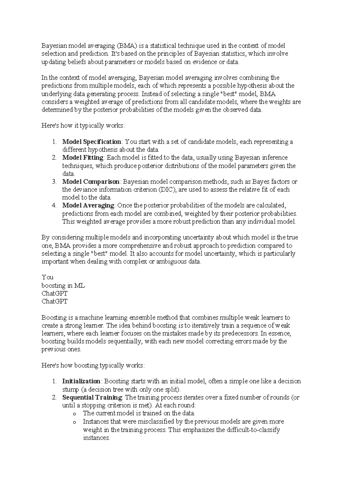 Unit 5 ML - notes on machine learning - Bayesian model averaging (BMA ...