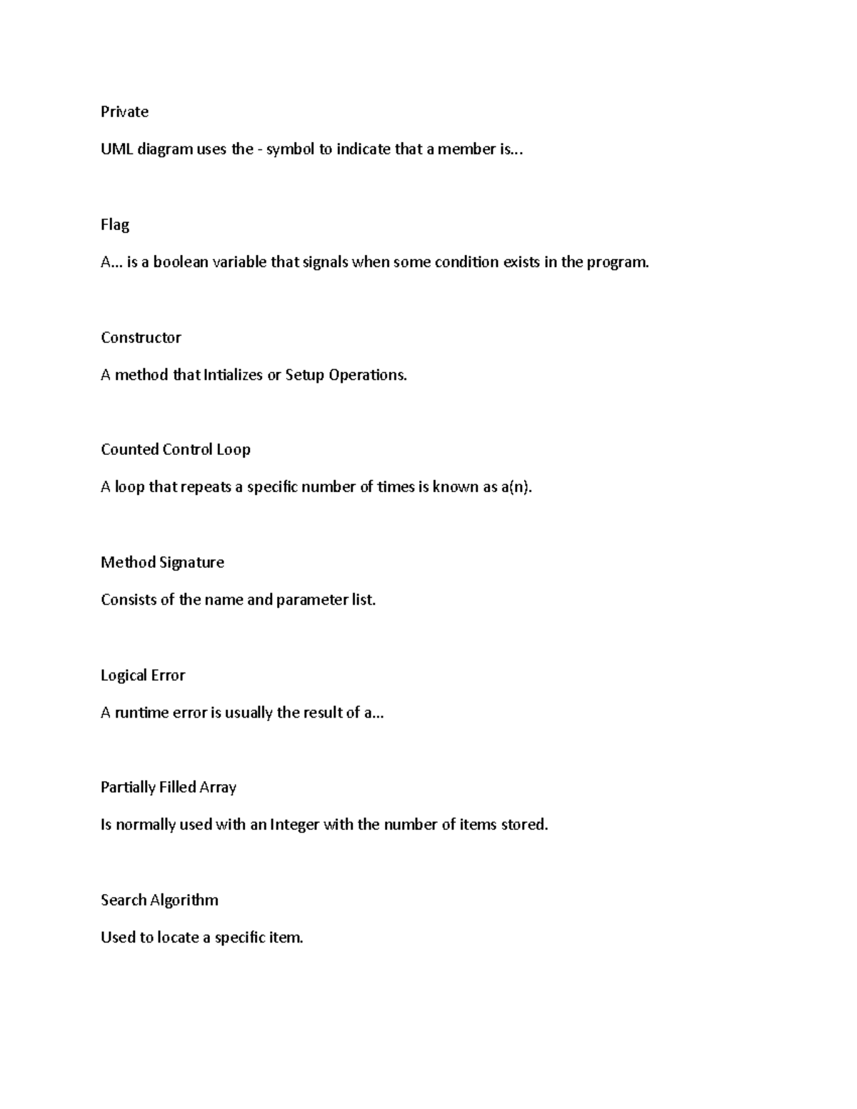 Cop 2250 sg - Private UML diagram uses the - symbol to indicate that a ...