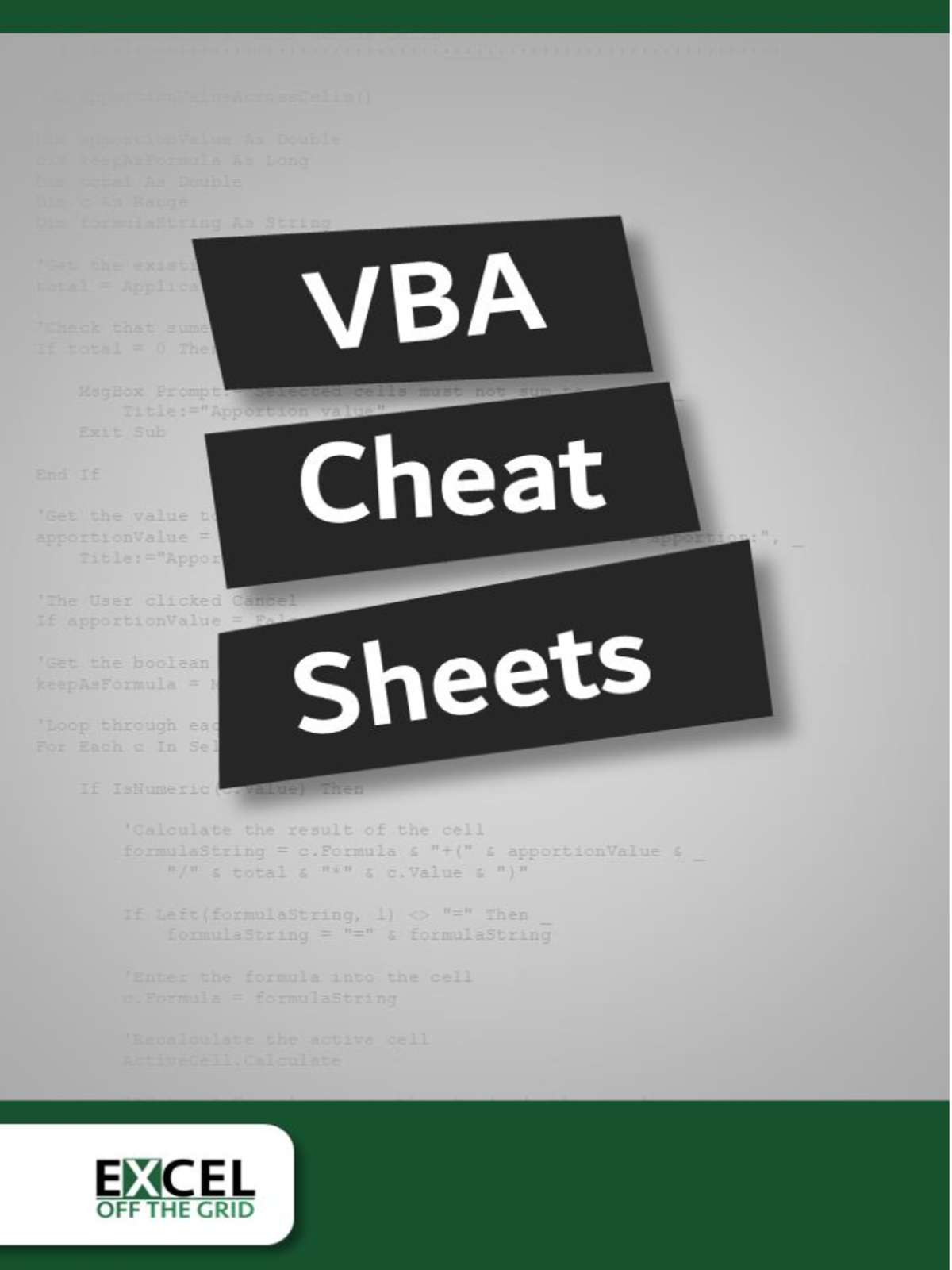 VBA Cheat Sheet v1 - Vba coding - Cover page VBA Cheat Sheet – Workbooks Reference workbooks ...