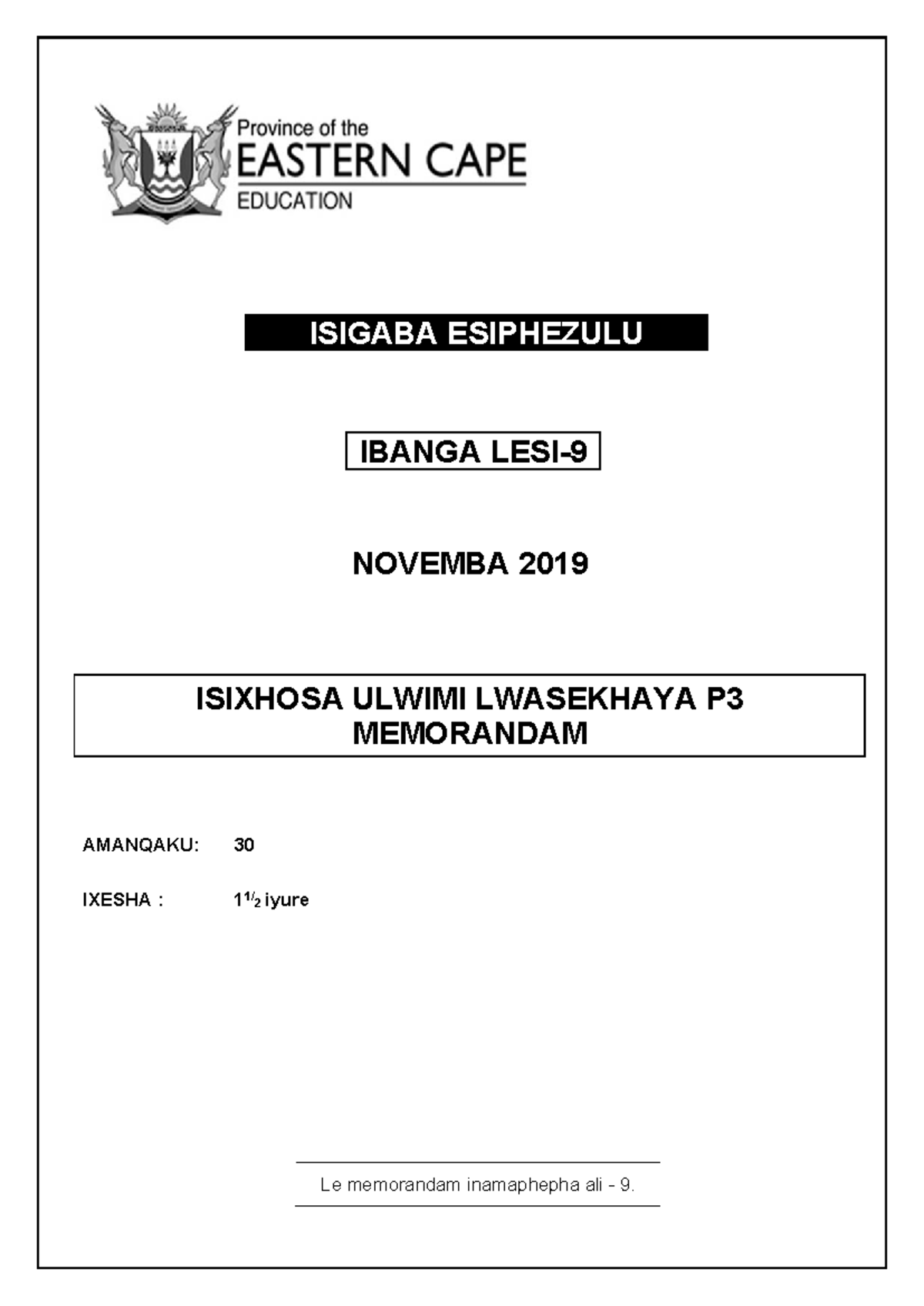 Ejdkdnvgkrddfduddf - ISIGABA ESIPHEZULU IBANGA LESI- NOVEMBA 2019 ...
