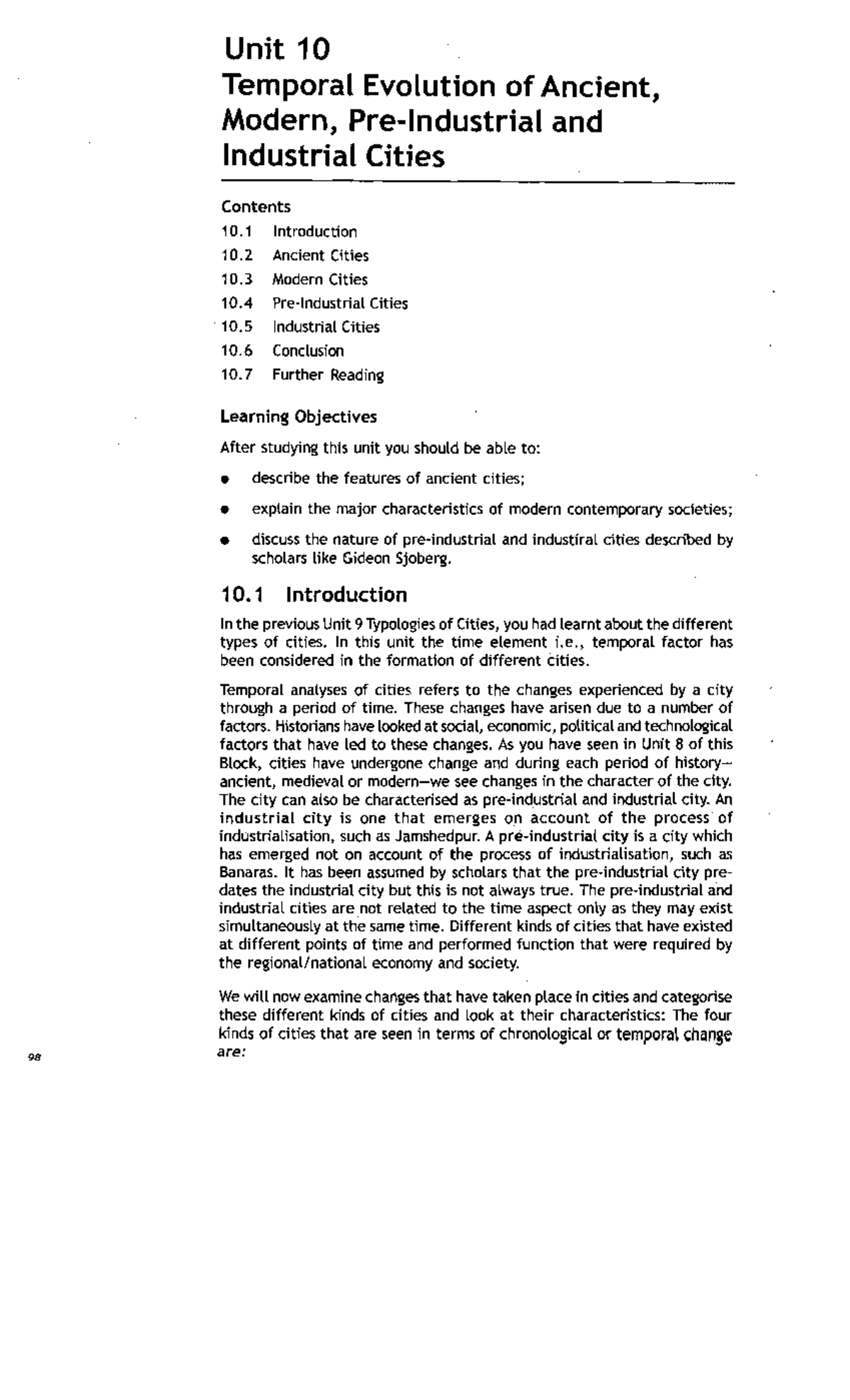 Unit-10 - Urbanization pdf - Unit 10 Temporal Evolution of Ancient ...
