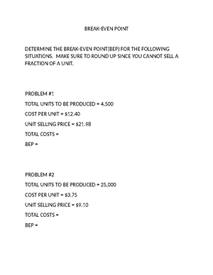 Selling Price Worksheet - DOMAIN 4 - FINANCIALS DETERMINING SELLING ...