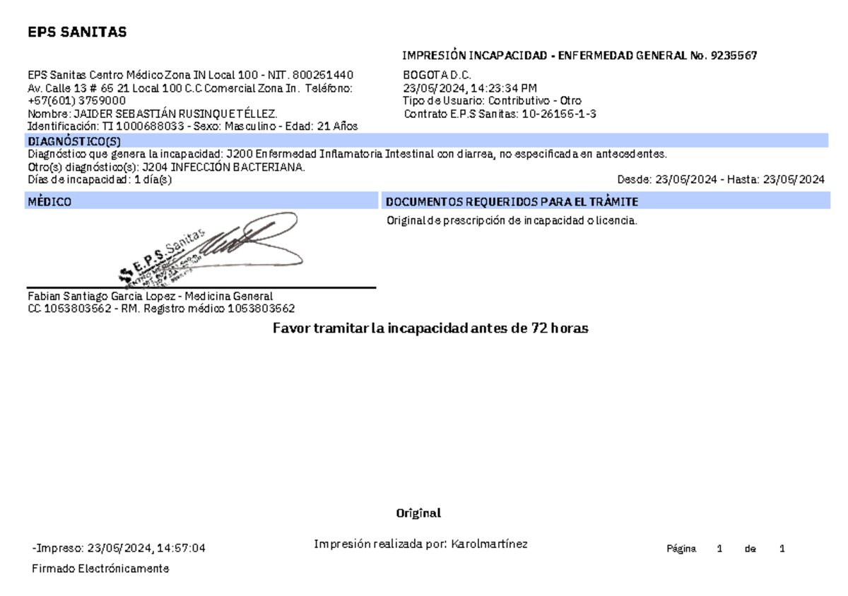 Incapacidad-2.pdf - Una incapacidad editable para sanitas - EPS SANITAS ...