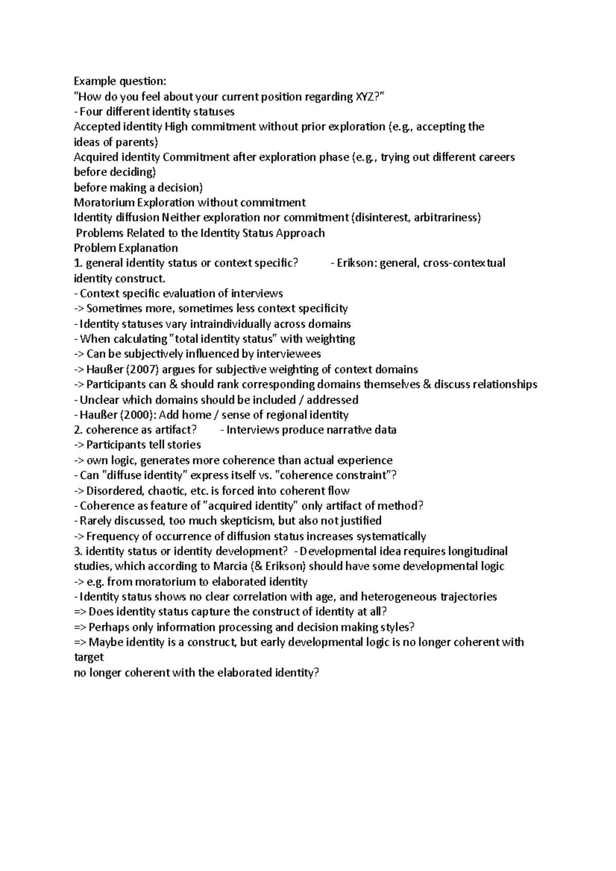 Example question - Philosophy Of Language - Example question: "How do ...