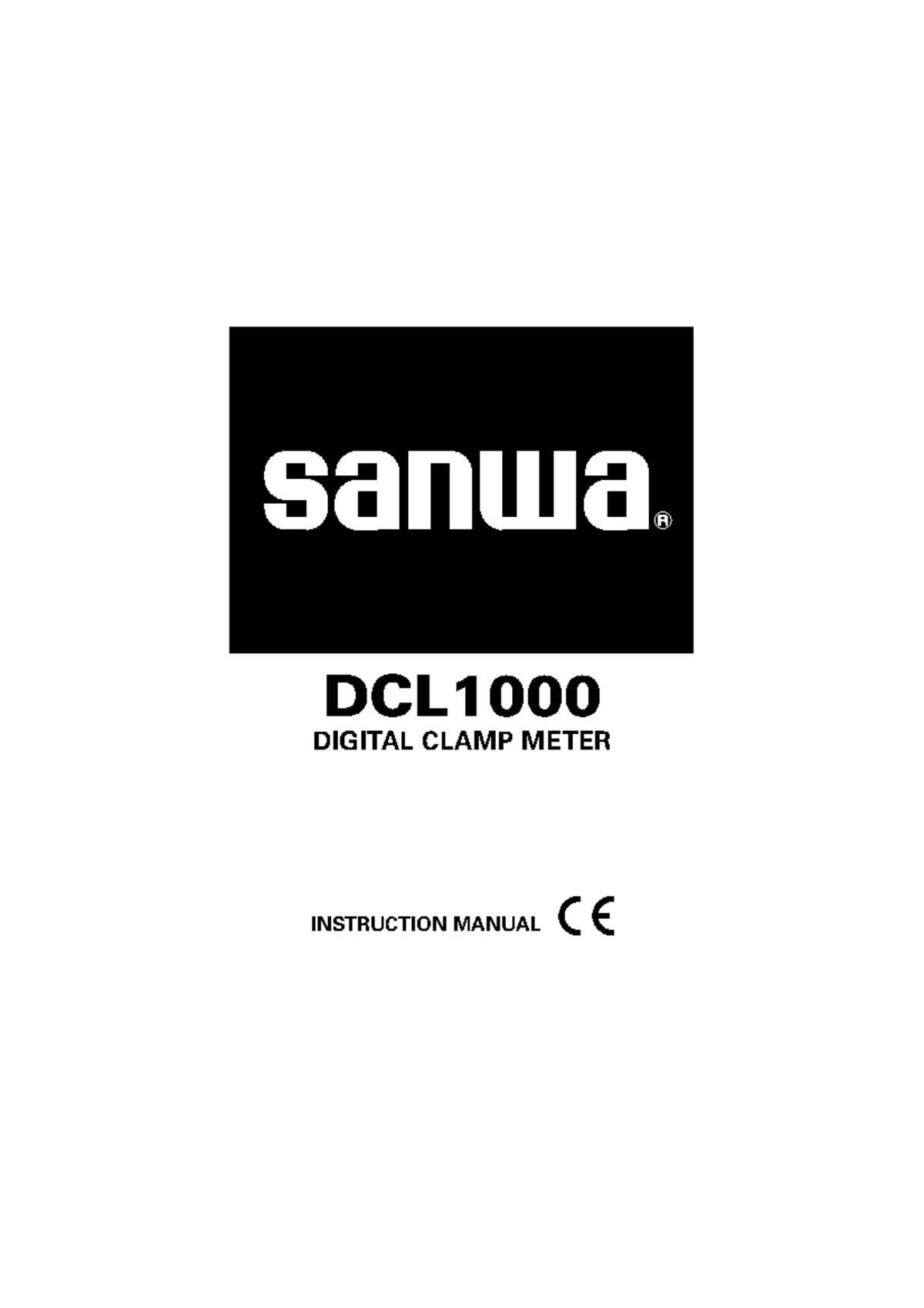 DCL1000 EN - mô tả thiết bị - DCL DIGITAL CLAMP METER INSTRUCTION ...