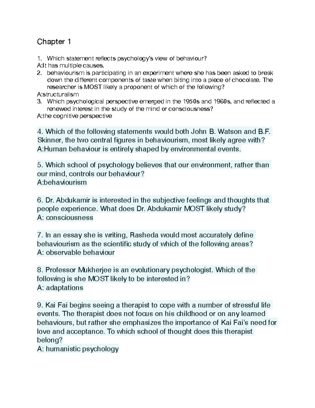 Chapter 1 Quiz PDF - Quiz Material - Chapter 1 Which statement reflects ...