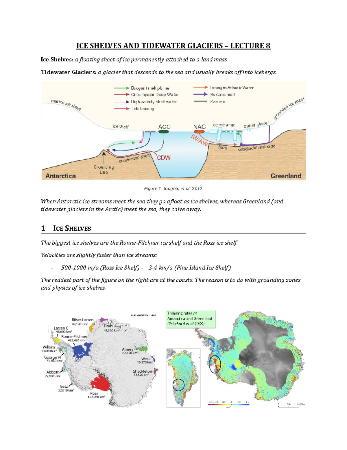 Ice Shelves and Tidewater Glaciers - ICE SHELVES AND TIDEWATER GLACIERS ...
