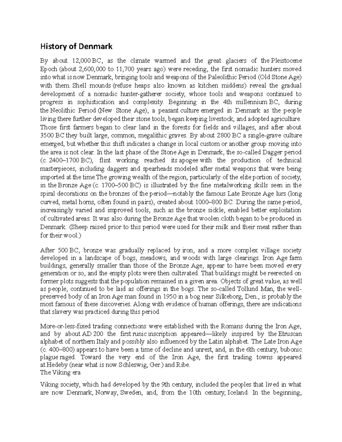 History of Denmark - Shell mounds (refuse heaps also known as kitchen ...