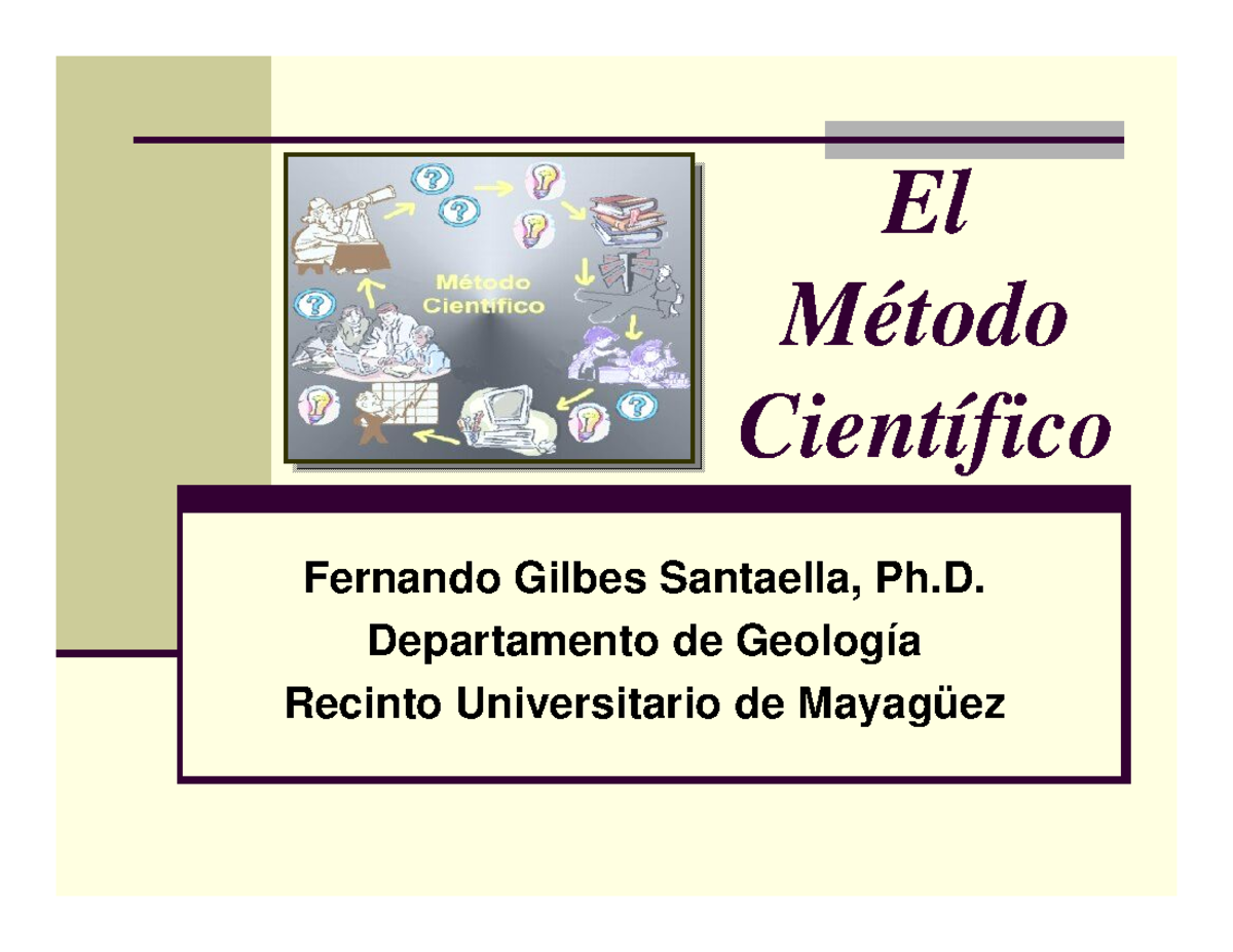 Metodo cientifico - Bases filosóficas resumen - El Método Científico ...