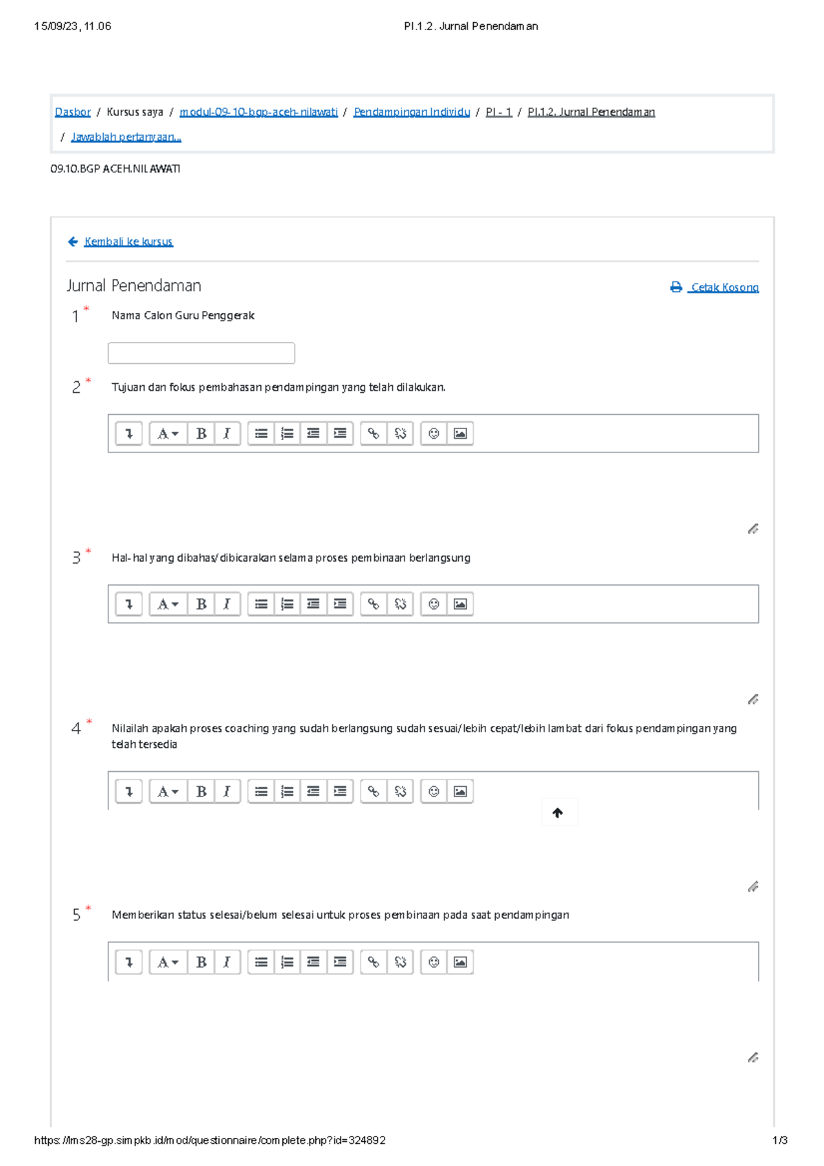 PI.1.2. Jurnal Penendaman - 15/09/23, 11 PI.1. Jurnal Penendaman - Studocu