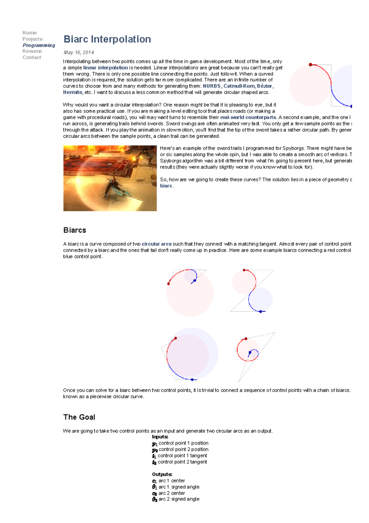 Biarc Interpolation - Vorlesungsnotizen 1 - Home Projects Programming Resume Contact Biarc - Studocu