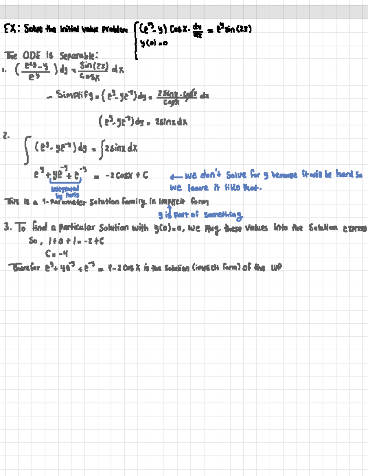 Unit 1 Set 2 - Differential equations notes and examples - EX: Solve ...