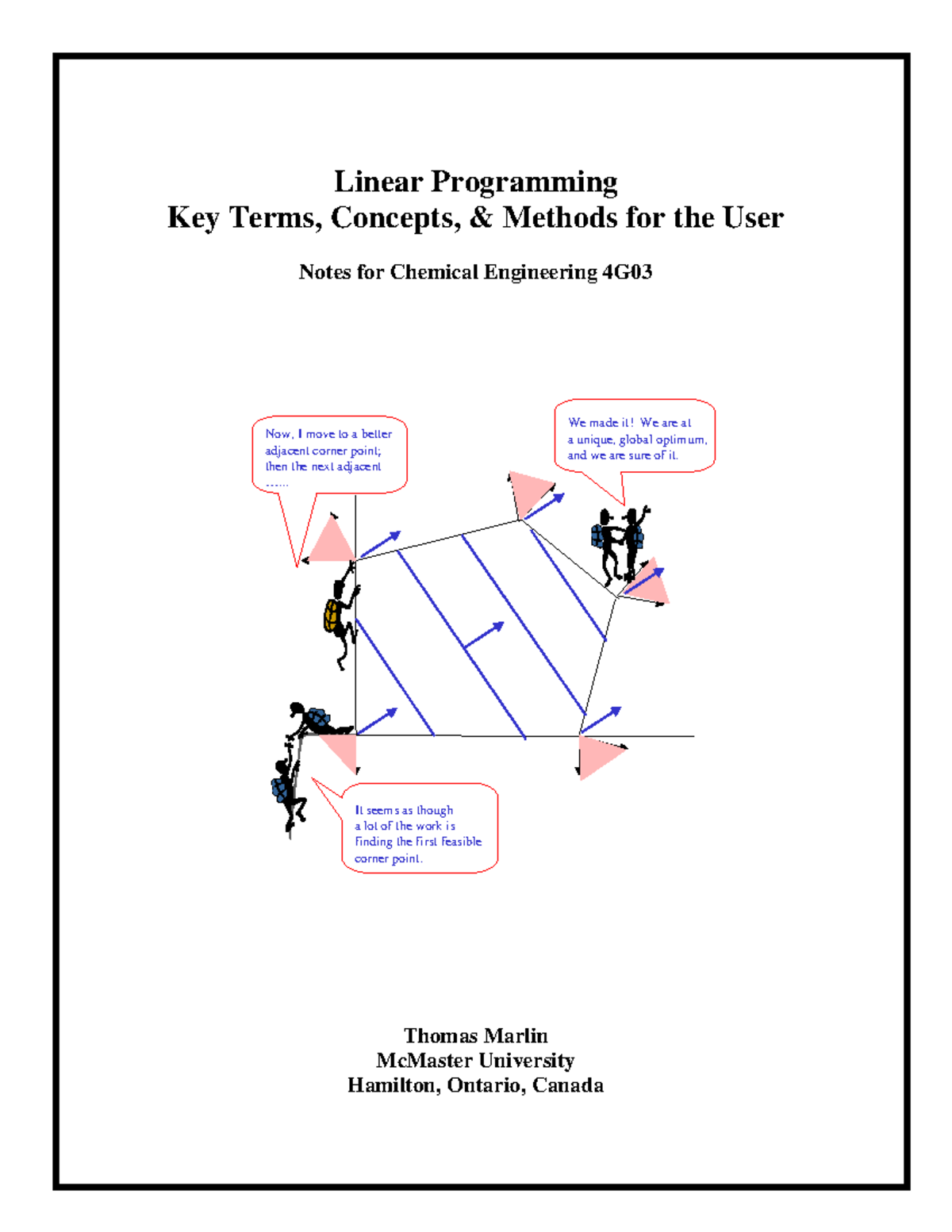 4G3 Linear Programming Notes Thomas Marlin - Linear Programming Key ...