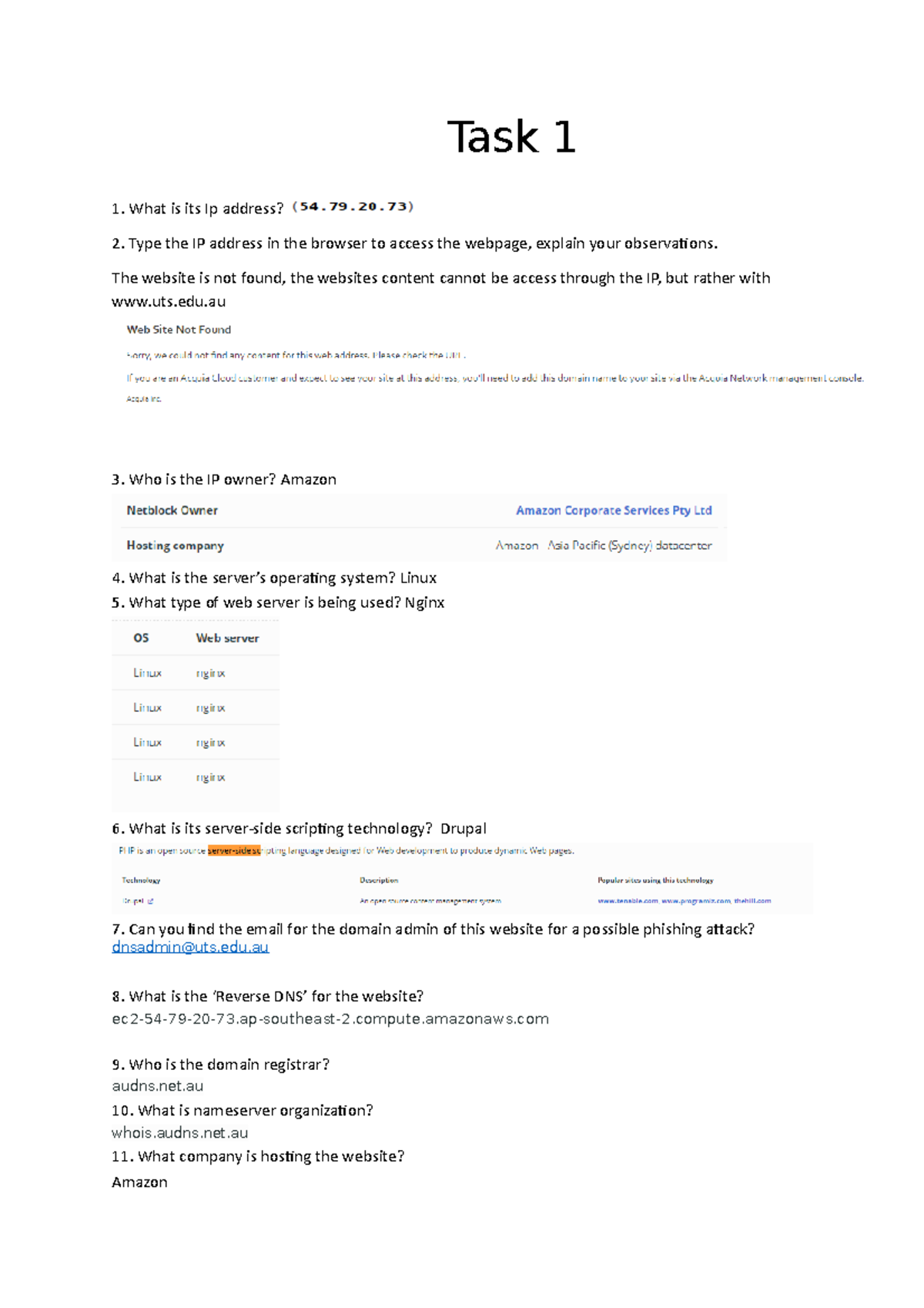 Cybersecurity Lab1 - Lab one solutions. - - Studocu