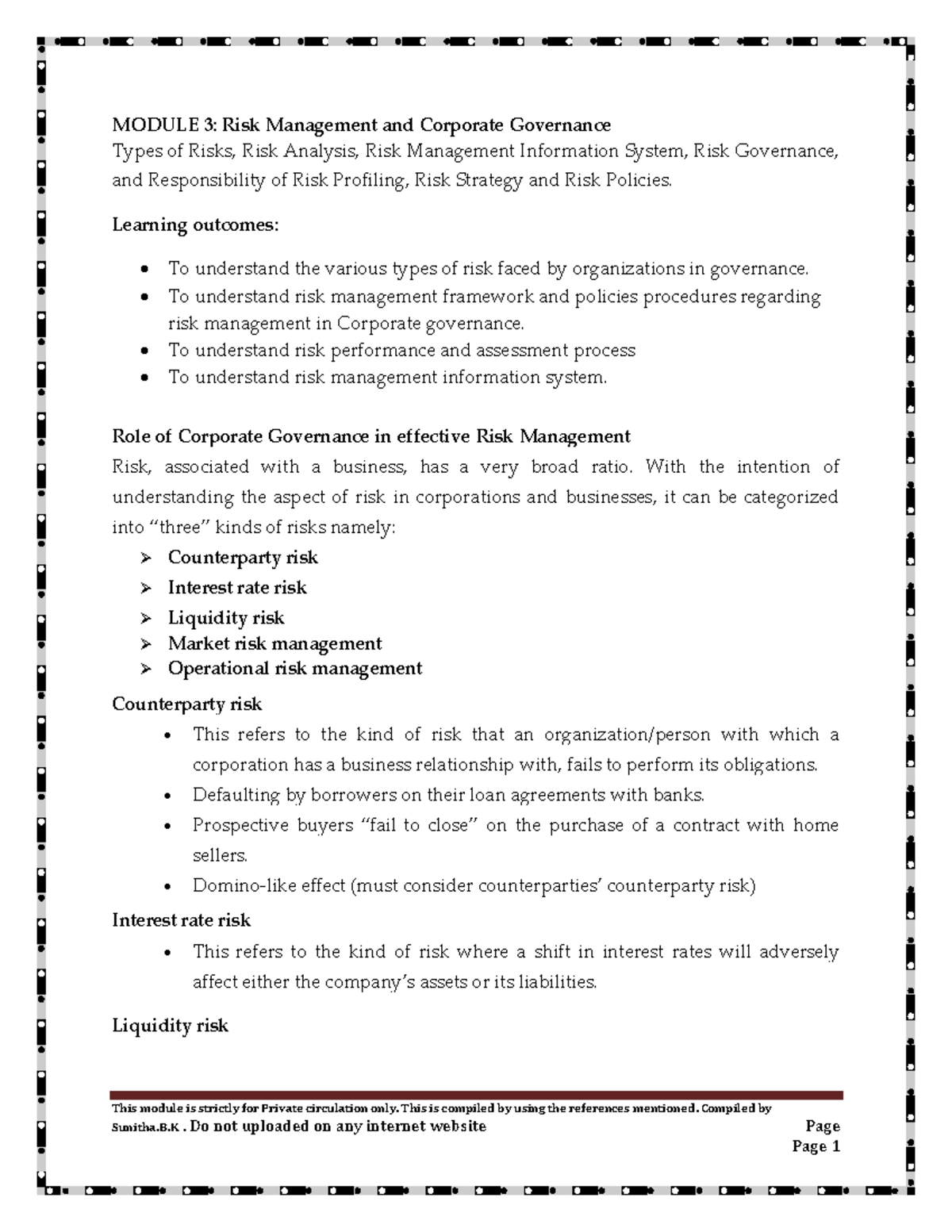Module 3 CG 2022 - FDA - This module is strictly for Private ...