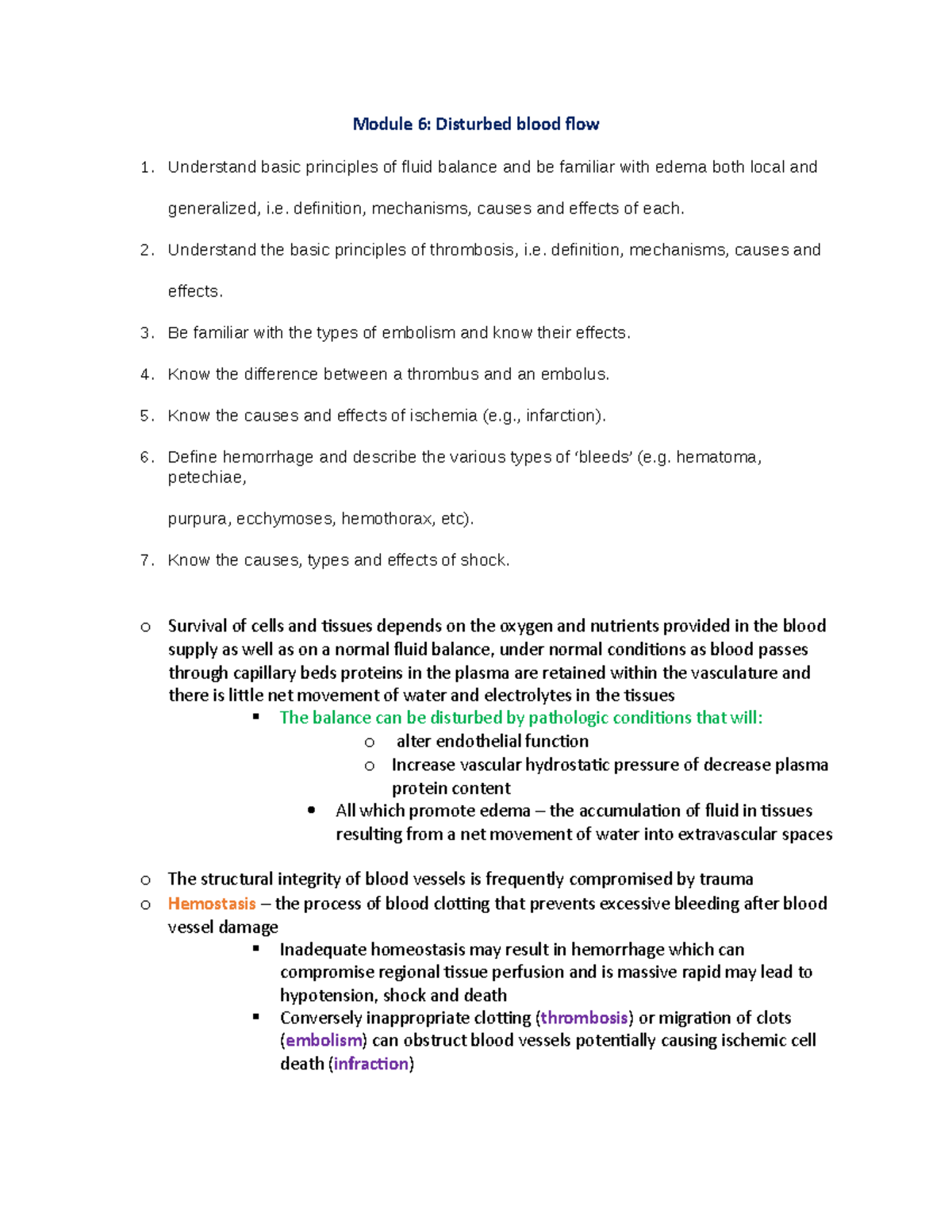 Module 6 Focusing on disturbed blood flow - Module 6: Disturbed blood ...