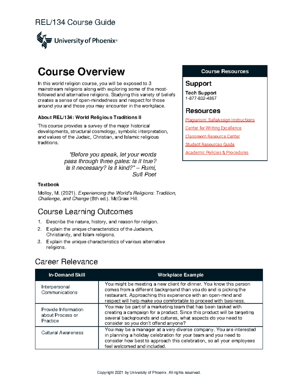 Rel134 v8 Course Guide - REL/134 Course Guide Copyright 2021 by ...